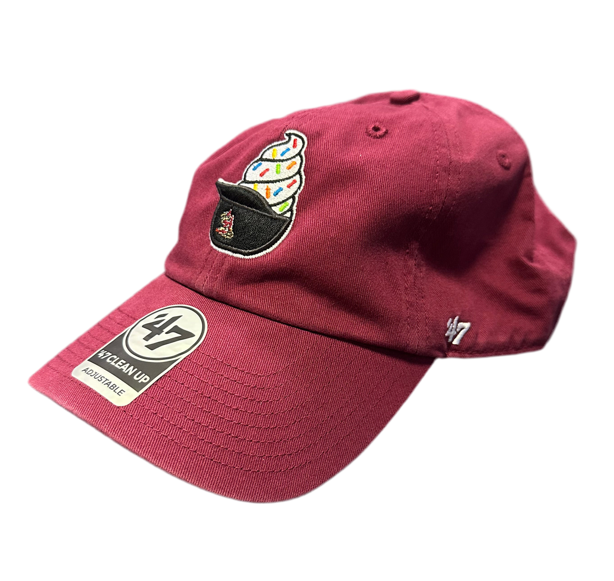 Timber Rattlers '47 Brand Ice Cream Helmet Cardinal Clean Up Adjustabl ...