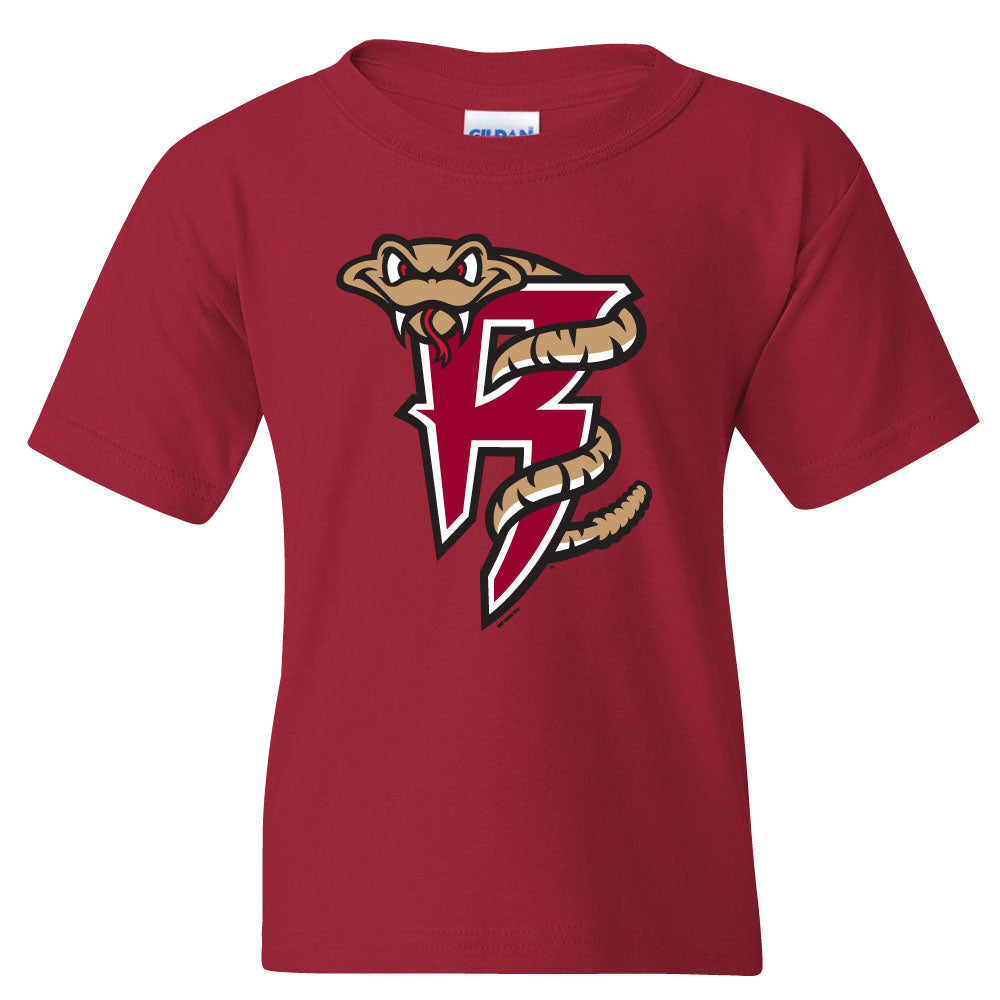 Timber Rattler Bimm Ridder Youth Cardinal R Logo Tee – Wisconsin Timber ...