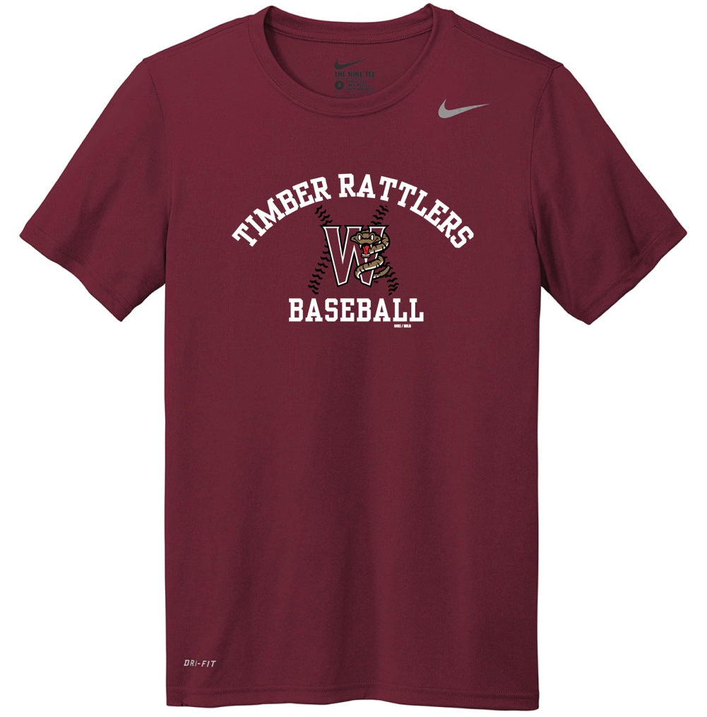 Nike Cardinal Dri-Fit Tee – Wisconsin Timber Rattlers Official Store