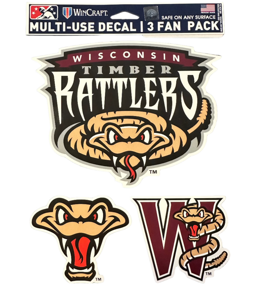 Timber Rattlers Decal 3-Pack – Wisconsin Timber Rattlers Official Store