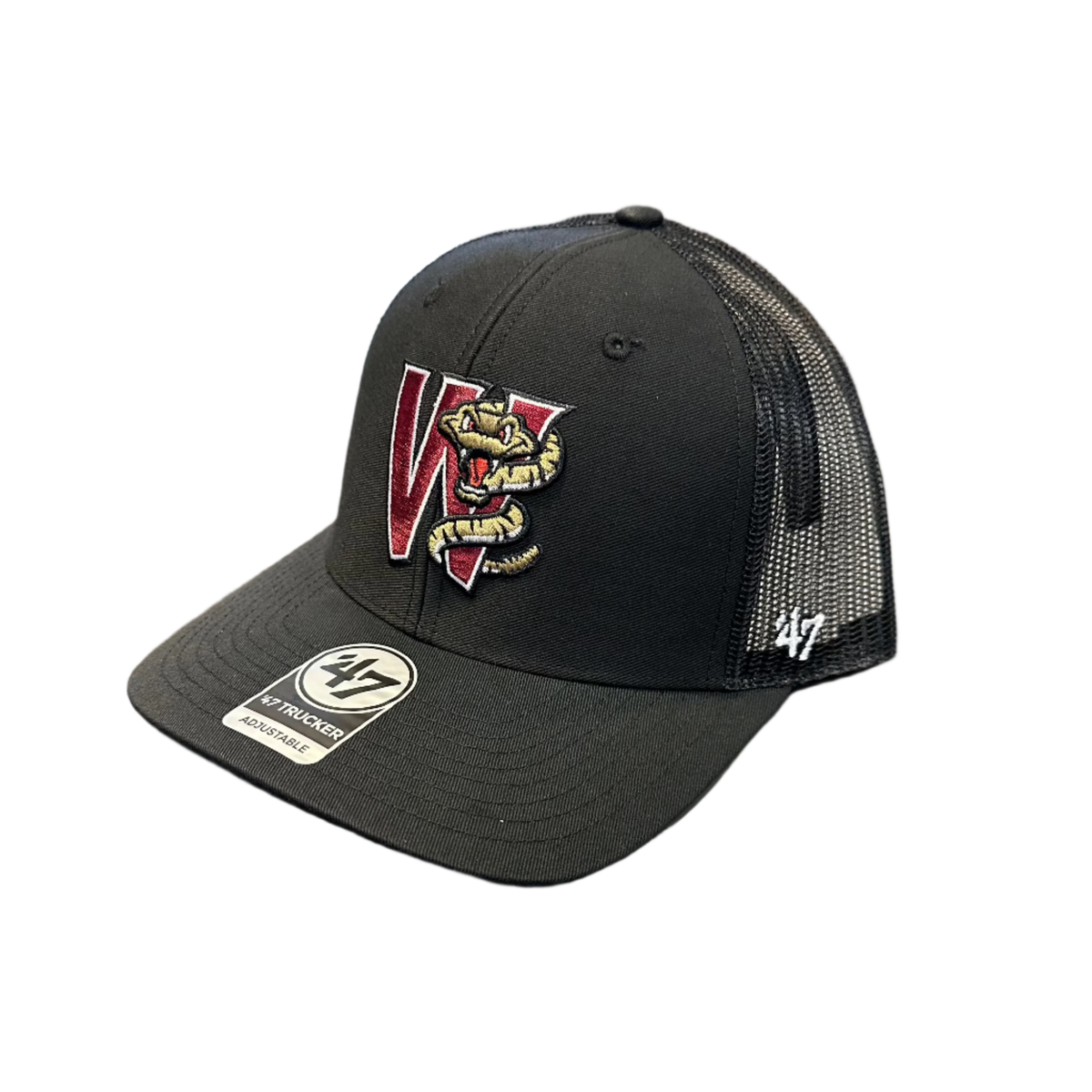 Timber Rattlers ‘47 Brand Black Trucker Adjustable Hat – Wisconsin ...