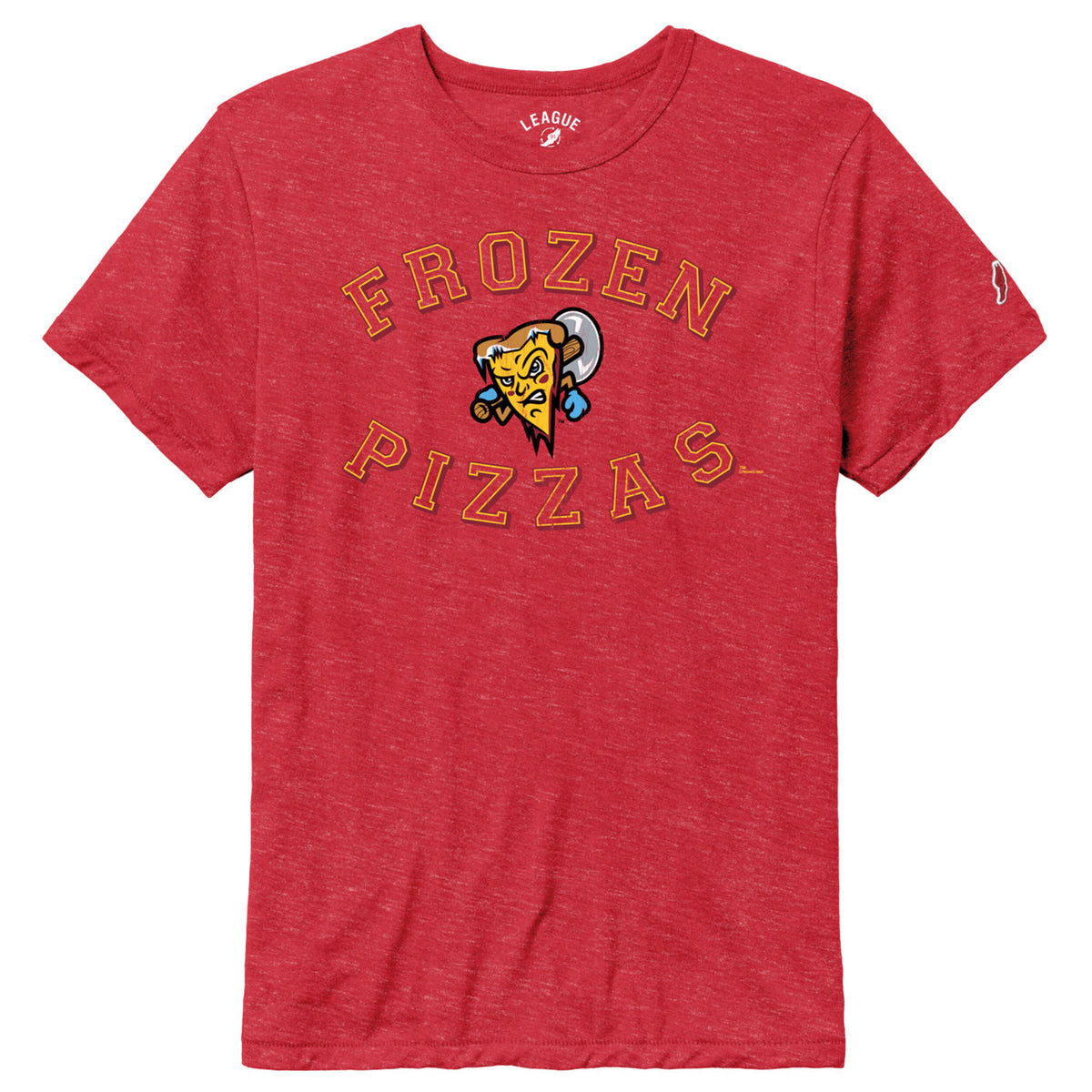 Frozen Pizzas League Heather Red Victory Falls Pizza Slice Tee ...