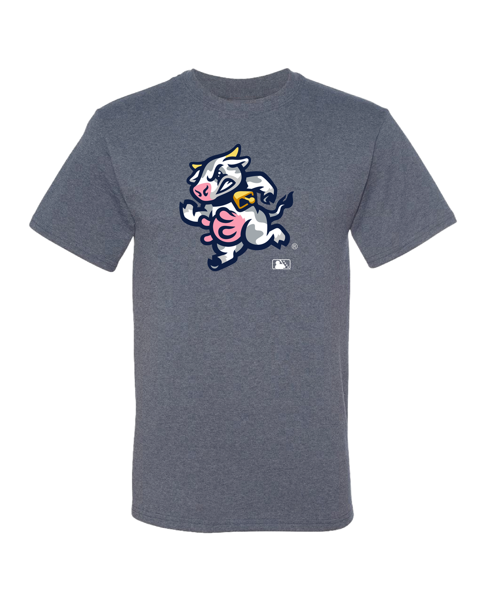 Udder Tuggers Freedom Wear Heather Navy Cow Logo Tee – Wisconsin Timber ...